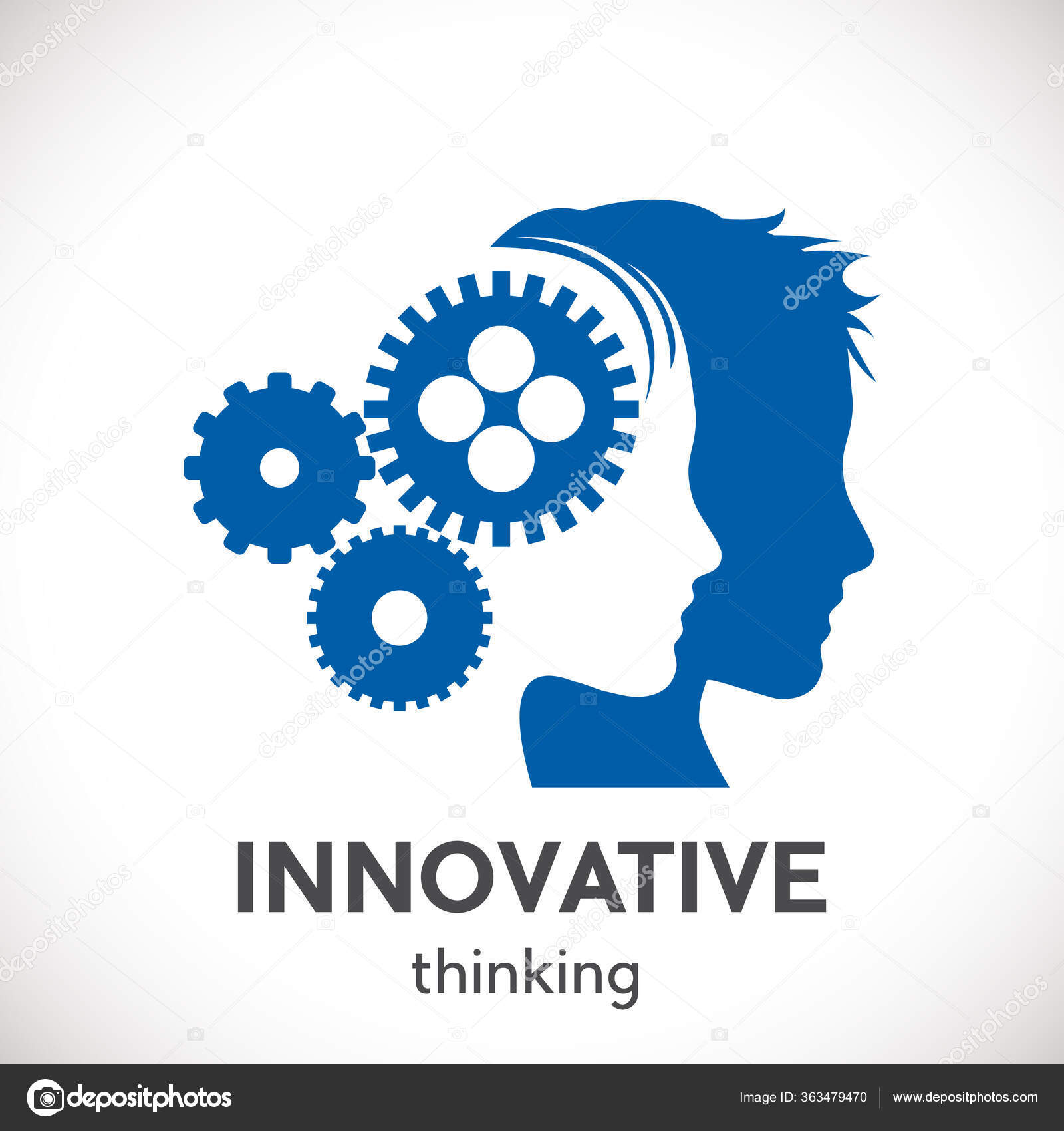 Innovative People Logo Head Gears Vector Concept Startup Stock Vector ...