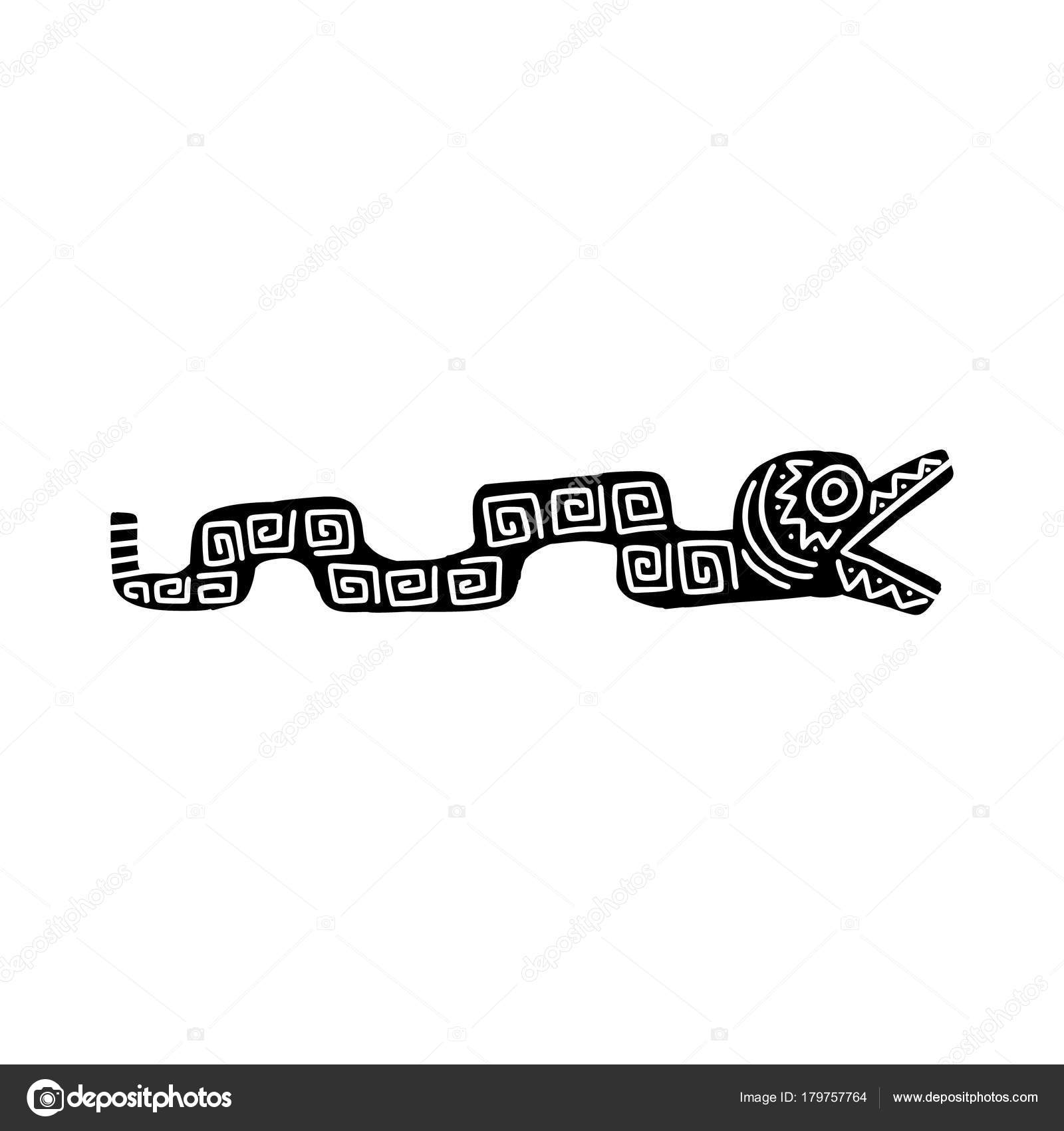 Snake icon Aztec Stock Vector Image by ©GennadiiKorchuganov #179757764