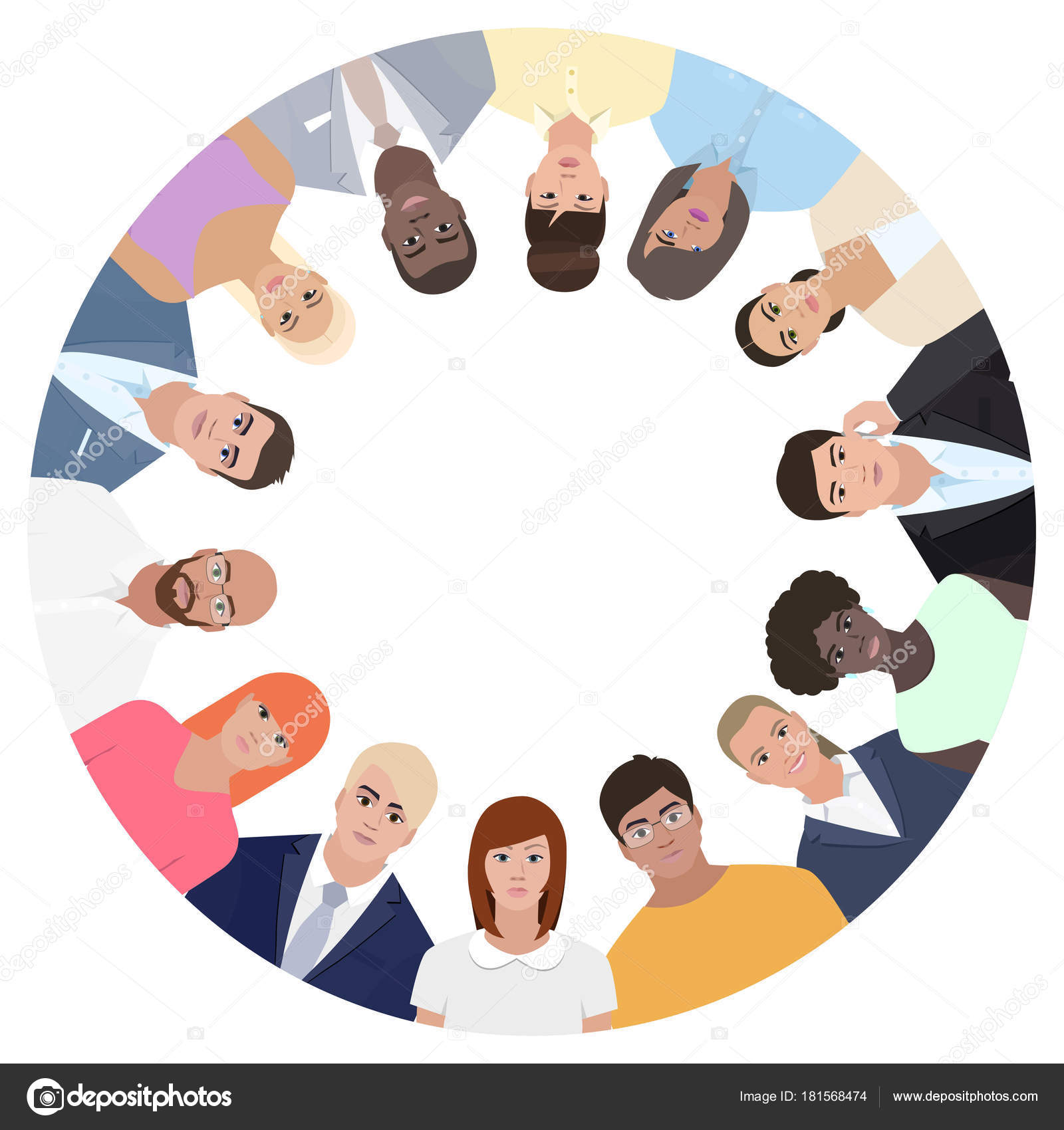 People in circle, vector illustration Stock Vector Image by ...