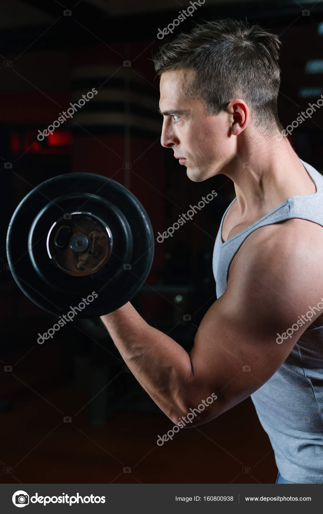 Athletic man training in gym — Stock Photo © Myvisuals #160800938