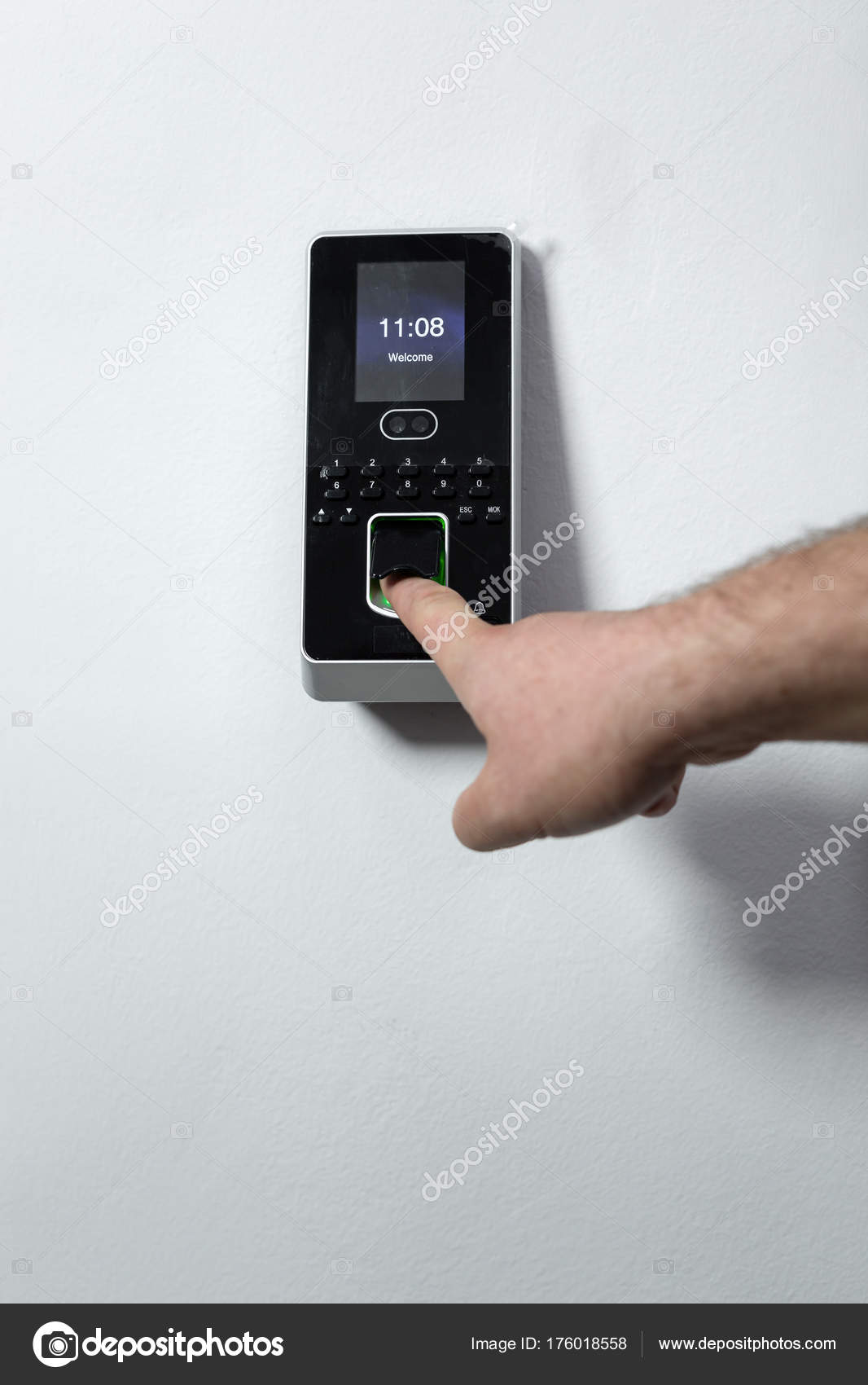 Finger Print Scan För Lås Upp Dörren Security System — Stockfotografi ... Finger Print Scan För Lås Upp Dörren Security System — Stockfotografi ...