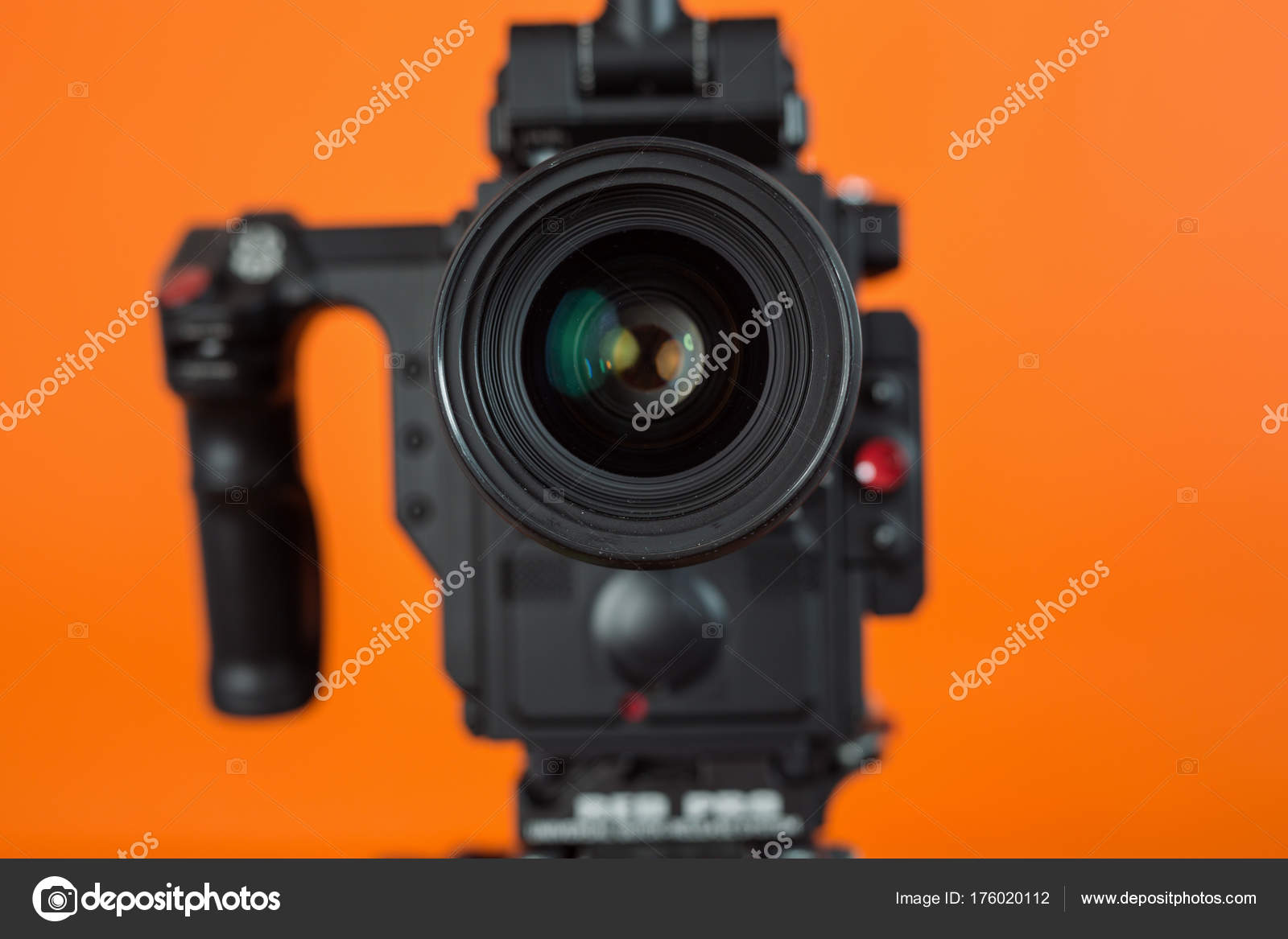 Professional Video Camera Vivid Color Background Making Contrast ...