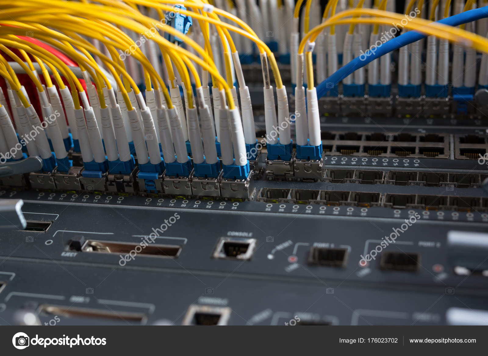 Network Server Room Routers Colorful Cables — Stock Photo © Myvisuals ...