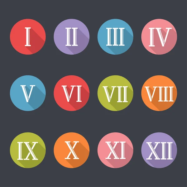 Roman numerals icons — Stock Vector © missbobbit #86582216