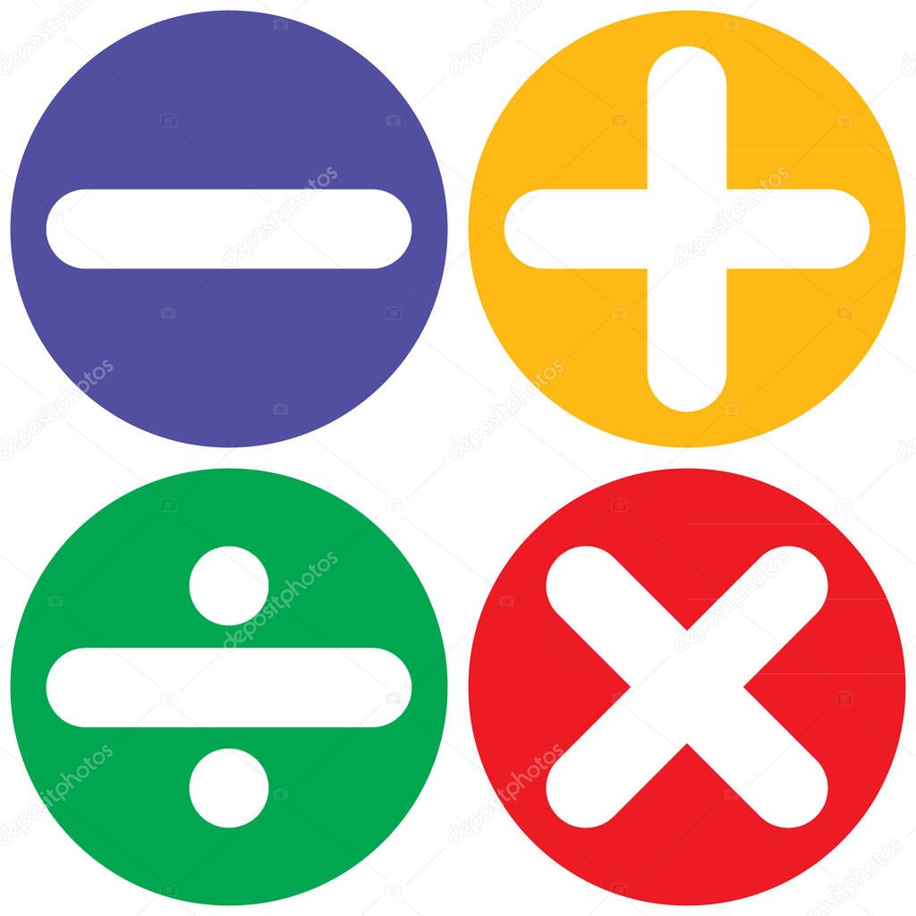 Vector Icons Mathematical Signs Design — Stock Vector © oleksadr #176318722