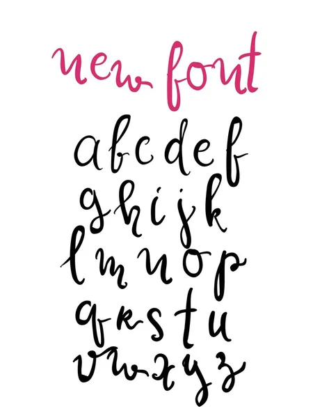 Handlettering font. Modern hand lettering style. Full version — Stock ...