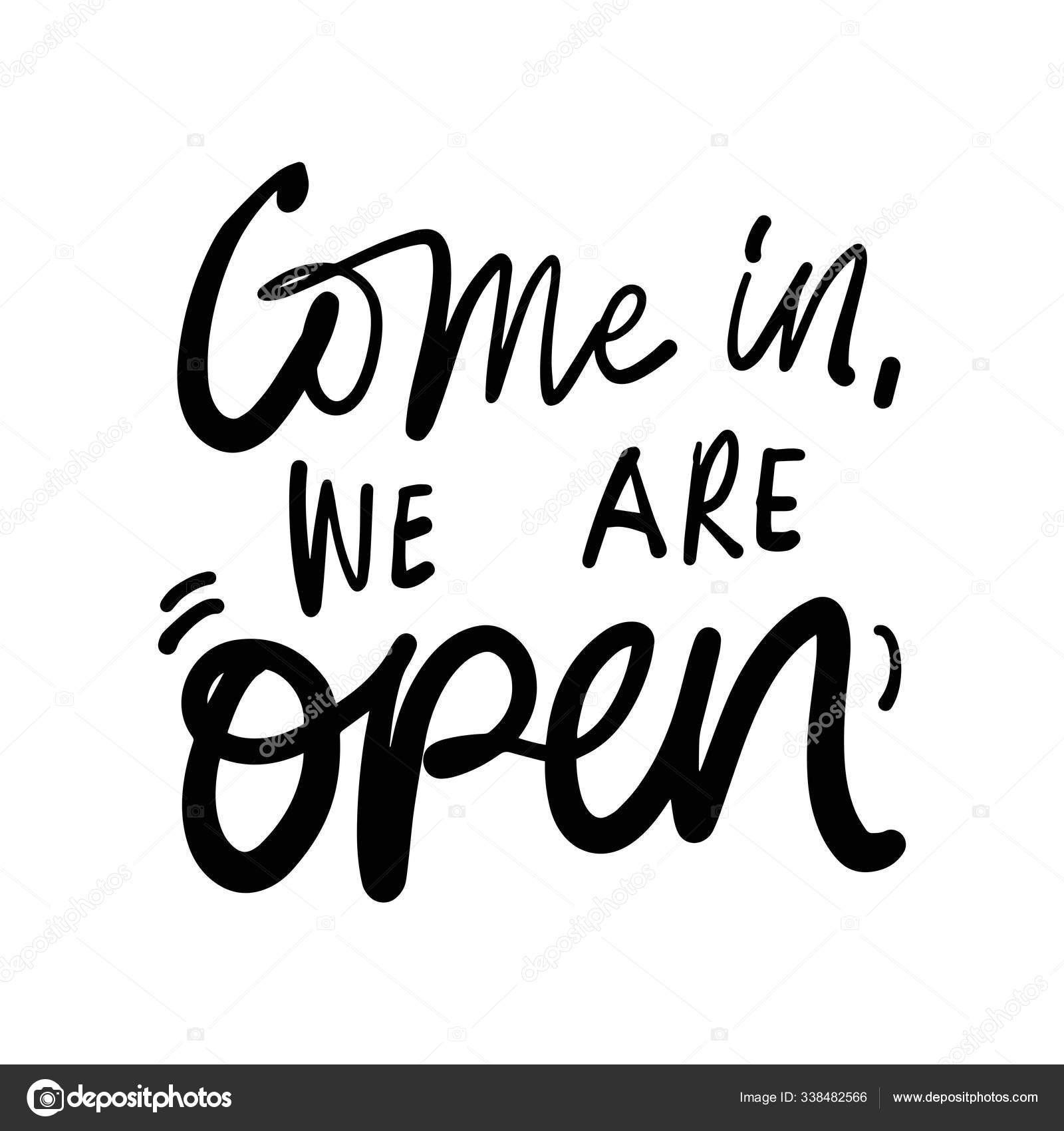 Open Lettering Typography Graphics Simply Vector Illustration — Stock ...