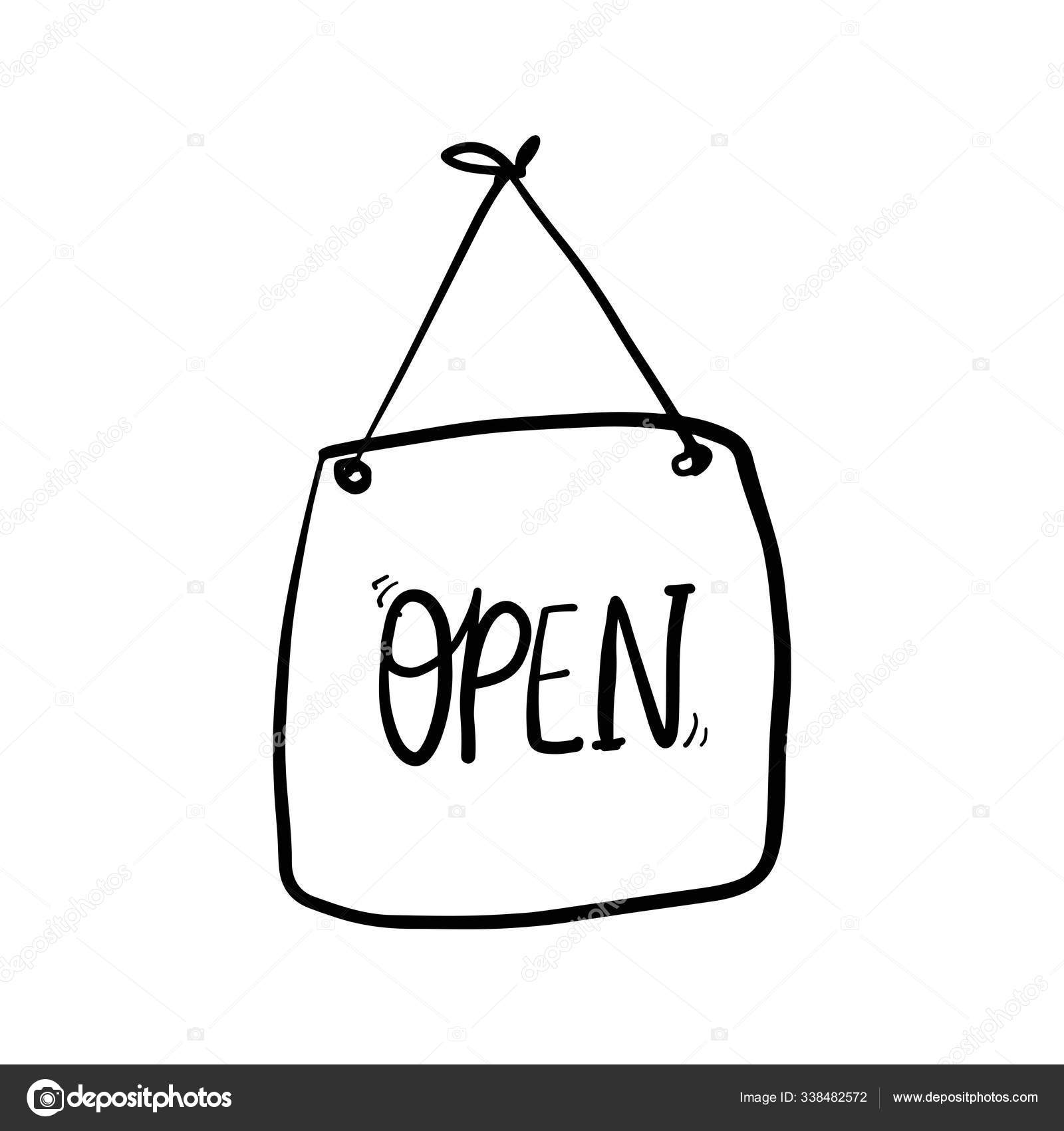 Open Lettering Typography Graphics Simply Vector Illustration — Stock ...