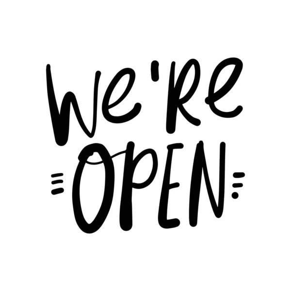 Open Lettering Typography Graphics Simply Vector Illustration — Stock ...