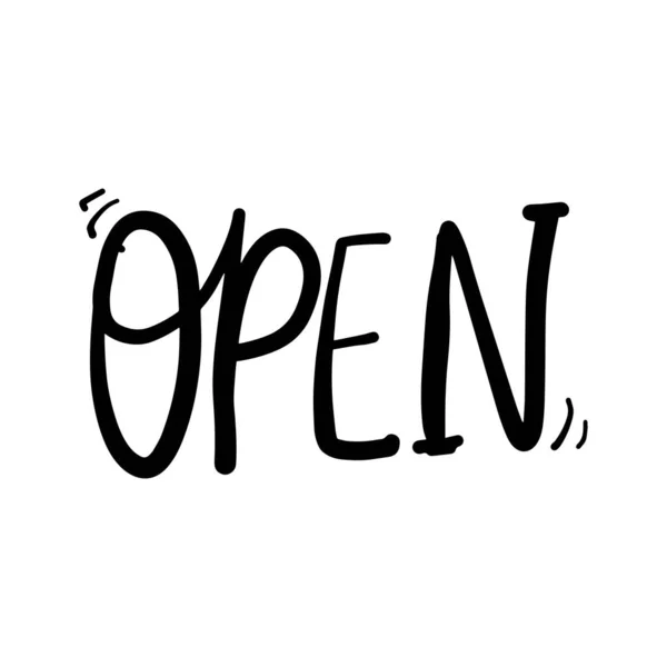 Open Lettering Typography Graphics Simply Vector Illustration — Stock ...