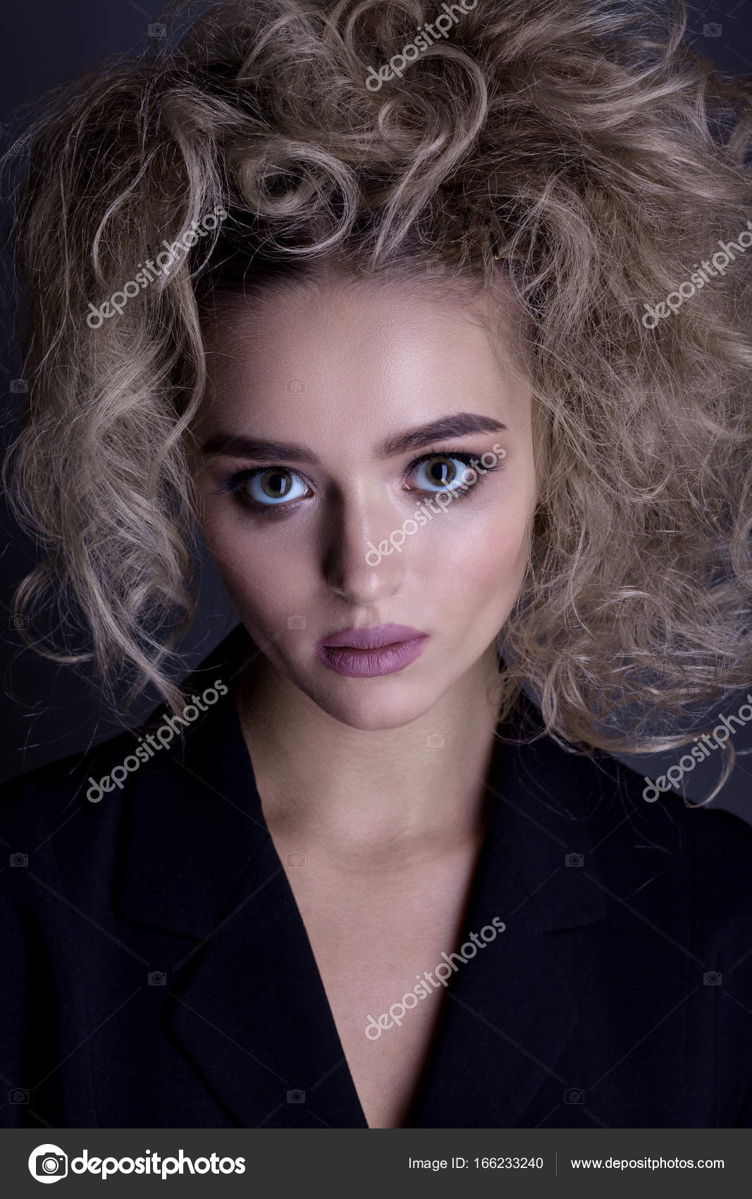 Portrait of a beautiful girl in a simple style Stock Photo by ©slava ...