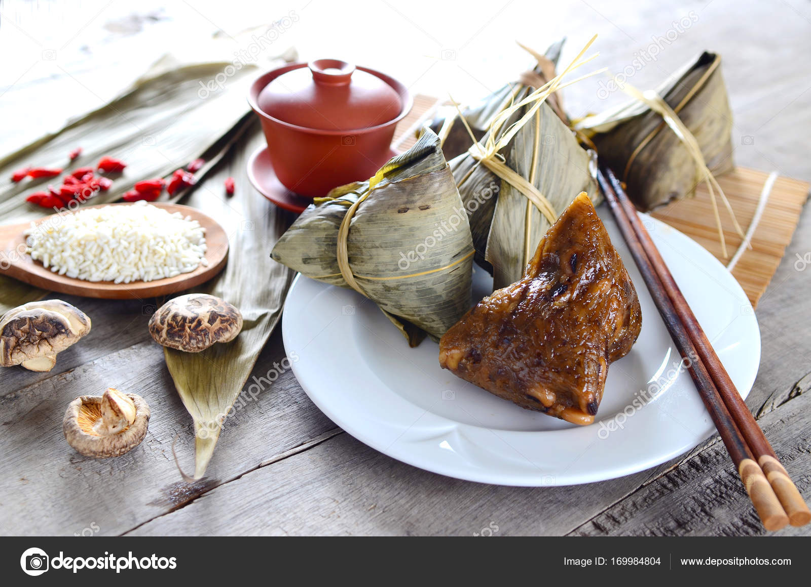 Chinese Rice Dumpling Stock Photo by ©yongtick 169984804