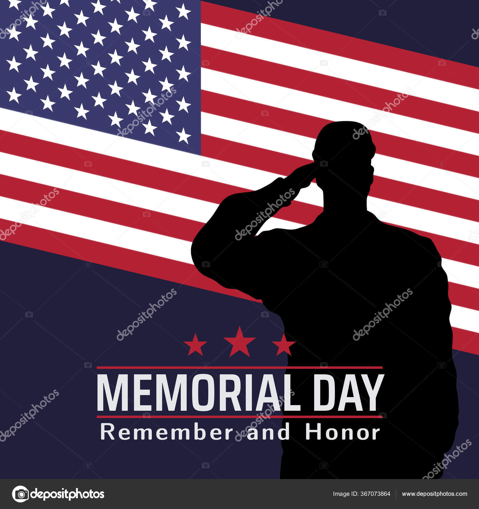 Memorial Day Usa Lettering Remember Honor Holiday Memory Honor Soldiers ...