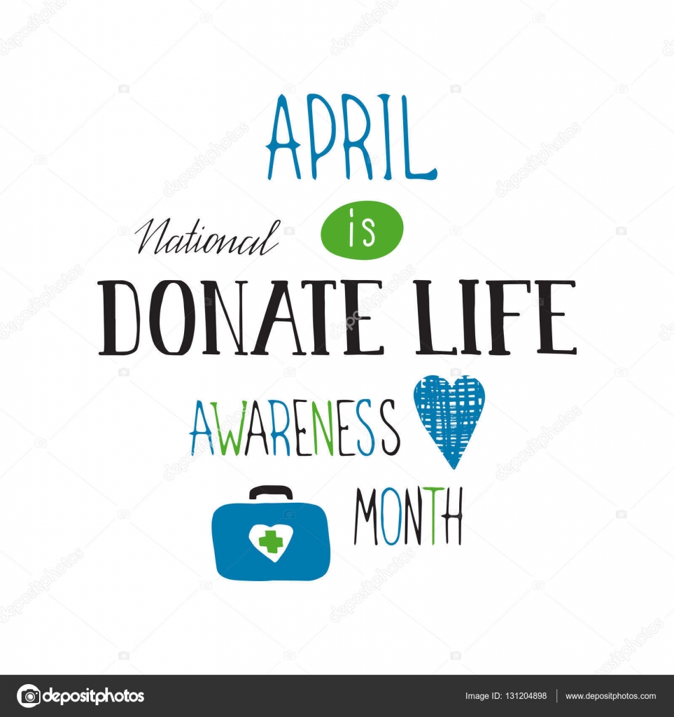 Donate Life awareness lettering Stock Vector Image by ©Julia_Khimich ...
