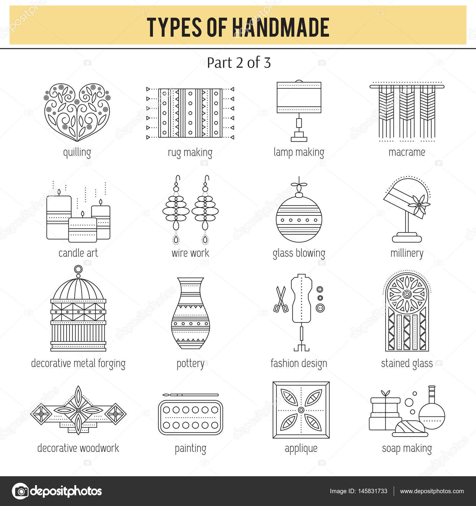 Types of handmade set Stock Vector Image by ©Julia_Khimich #145831733