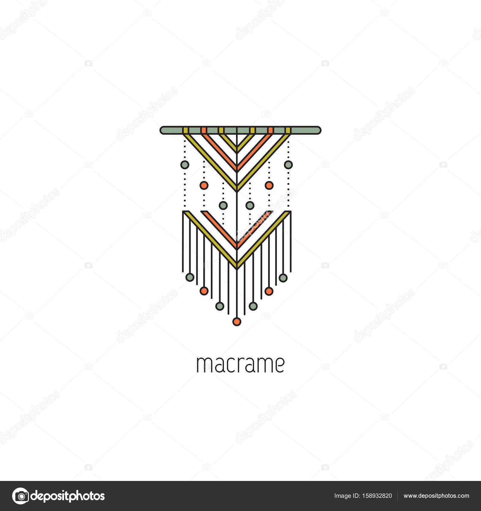 Macrame line icon ⬇ Vector Image by © Julia_Khimich | Vector Stock ...
