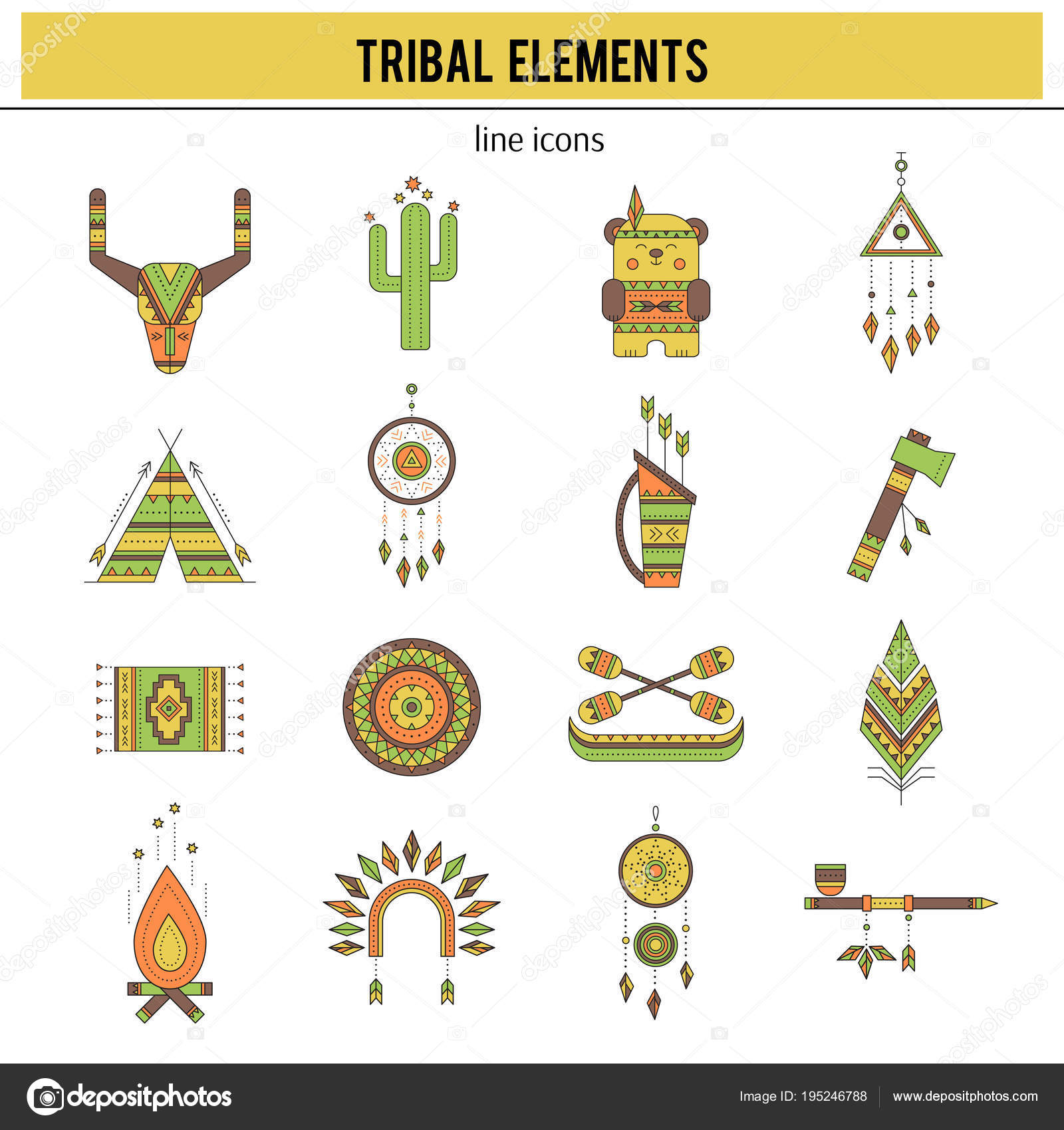 Tribal icon set Stock Vector Image by ©Julia_Khimich #195246788