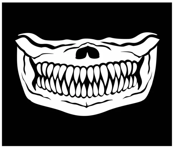 Face Mask Skull Teeth Predator Stock Vector by ©amid999 357795920
