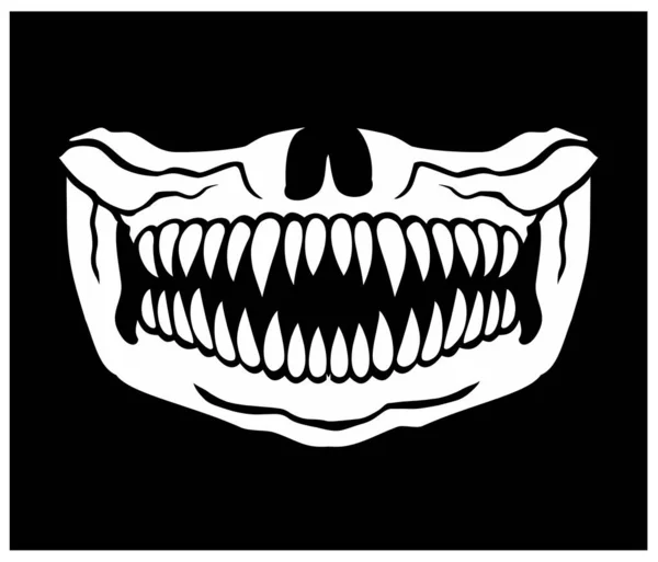 Face Mask Skull Teeth Predator Stock Vector by ©amid999 357795920