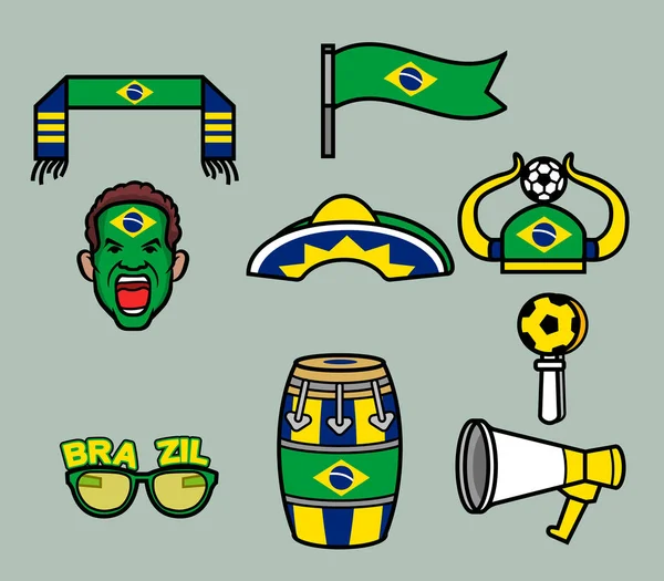 Torcida futebol brasil Vector Art Stock Images | Depositphotos