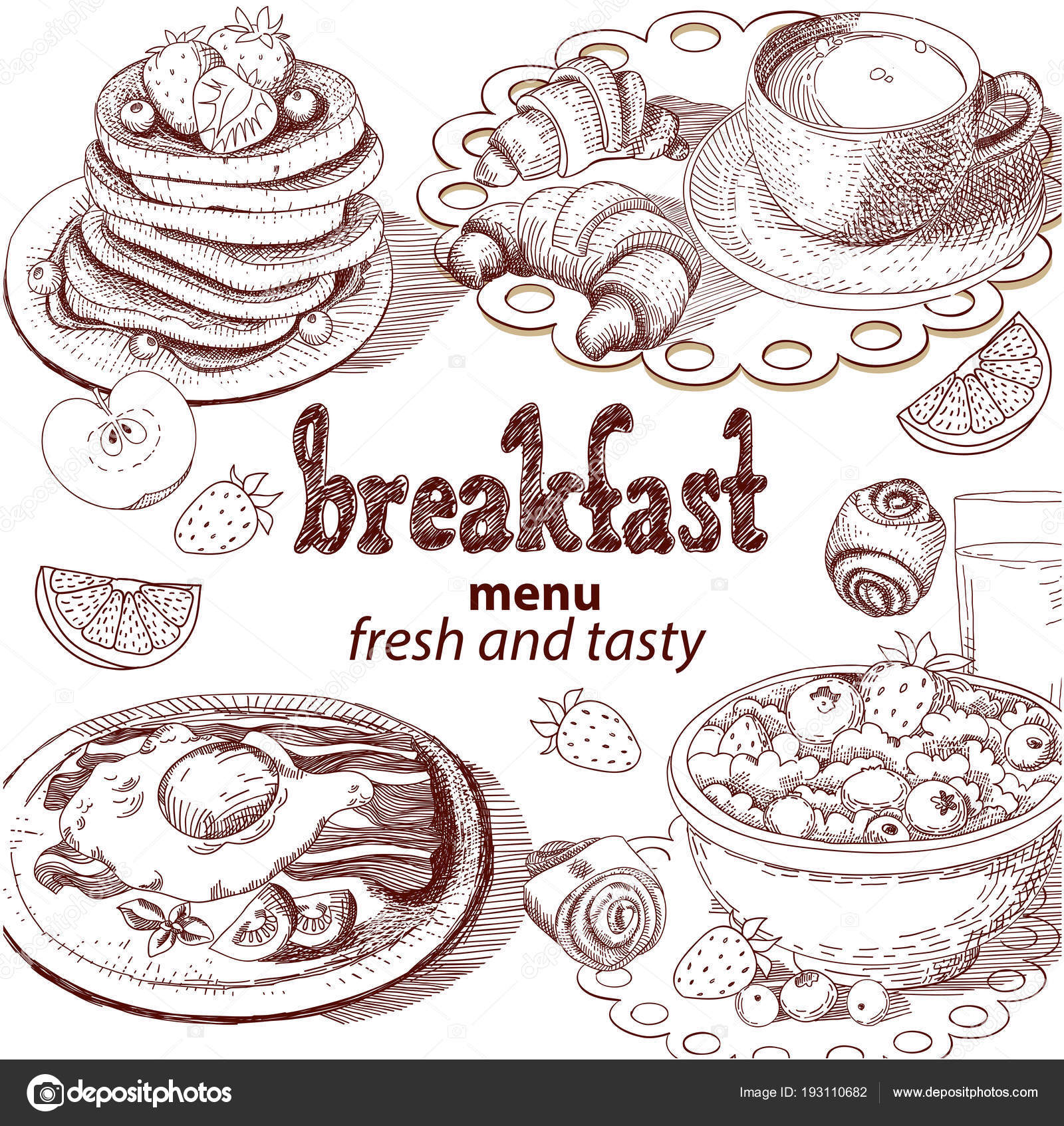 Breakfast Menu Vector