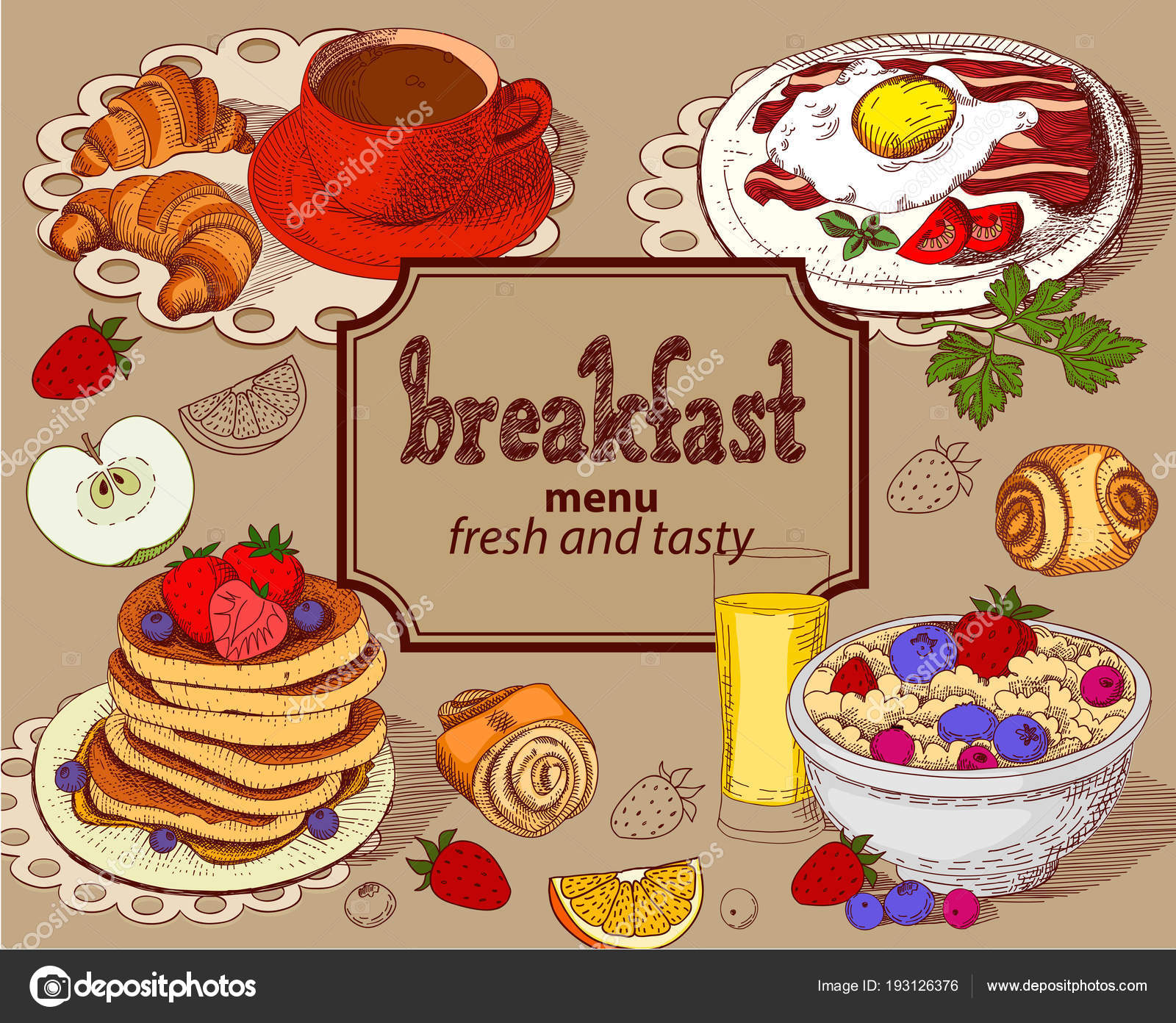 Breakfast Menu Clipart