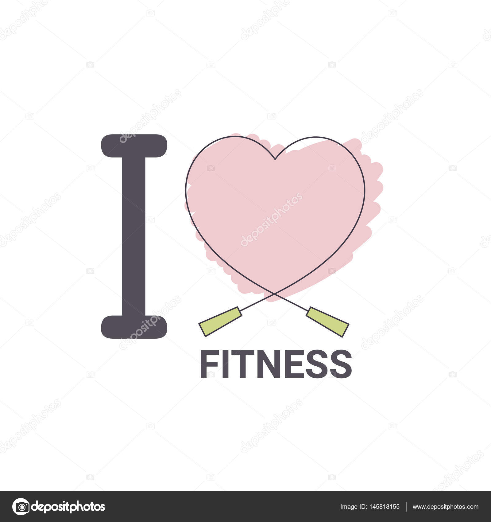 I love fitness. — Stock Vector © NinaMunha #145818155