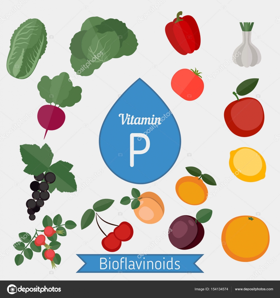 Vitamin P or Bioflavonoids infographic — Stock Vector © NinaMunha ...