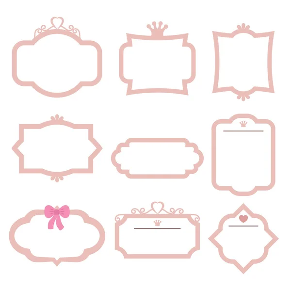 Unfilled frames and borders set, hand drawn vector illustration on ... Unfilled frames and borders set, hand drawn vector illustration on ...