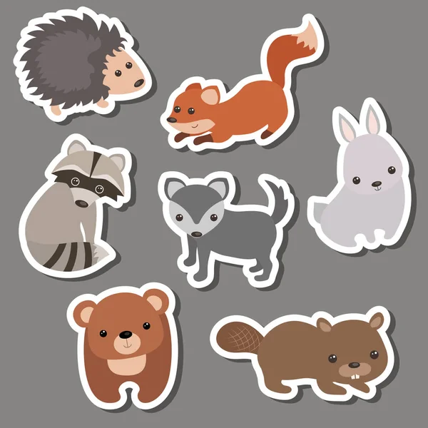 Forest animal stickers. Stock Vector Image by ©NinaMunha #162540296