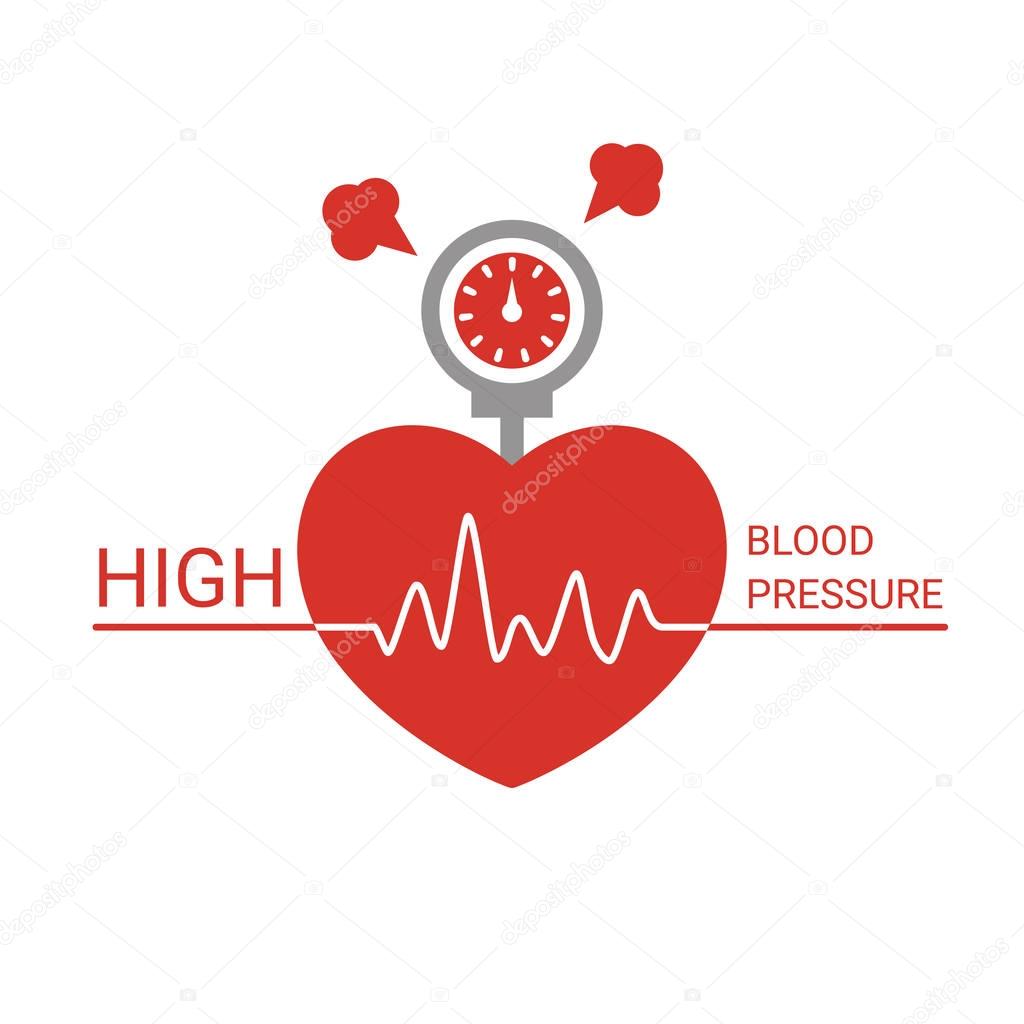 Icon: high blood pressure | High blood pressure icon — Stock Vector ...