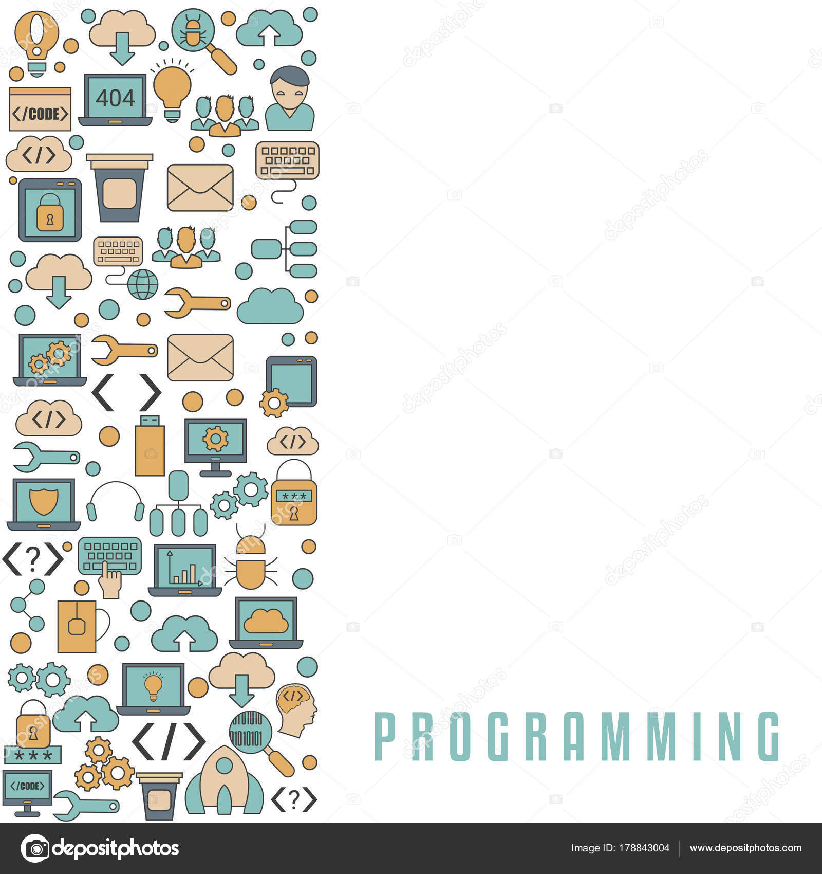 Coding And Programming Background — Stock Vector © Ninamunha 178843004