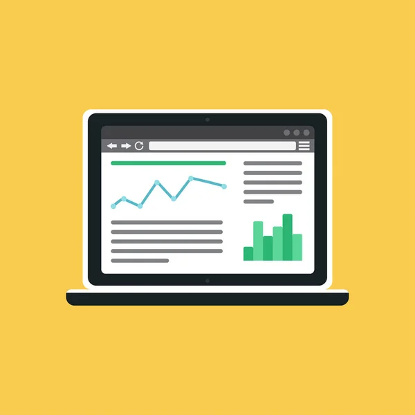 Flat icon laptop, electronic device, responsive web design, infographic ...