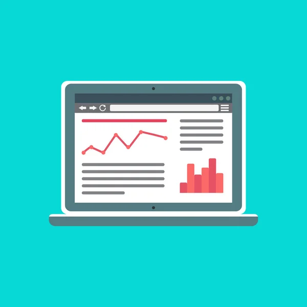 Flat icon laptop, electronic device, responsive web design, infographic ...