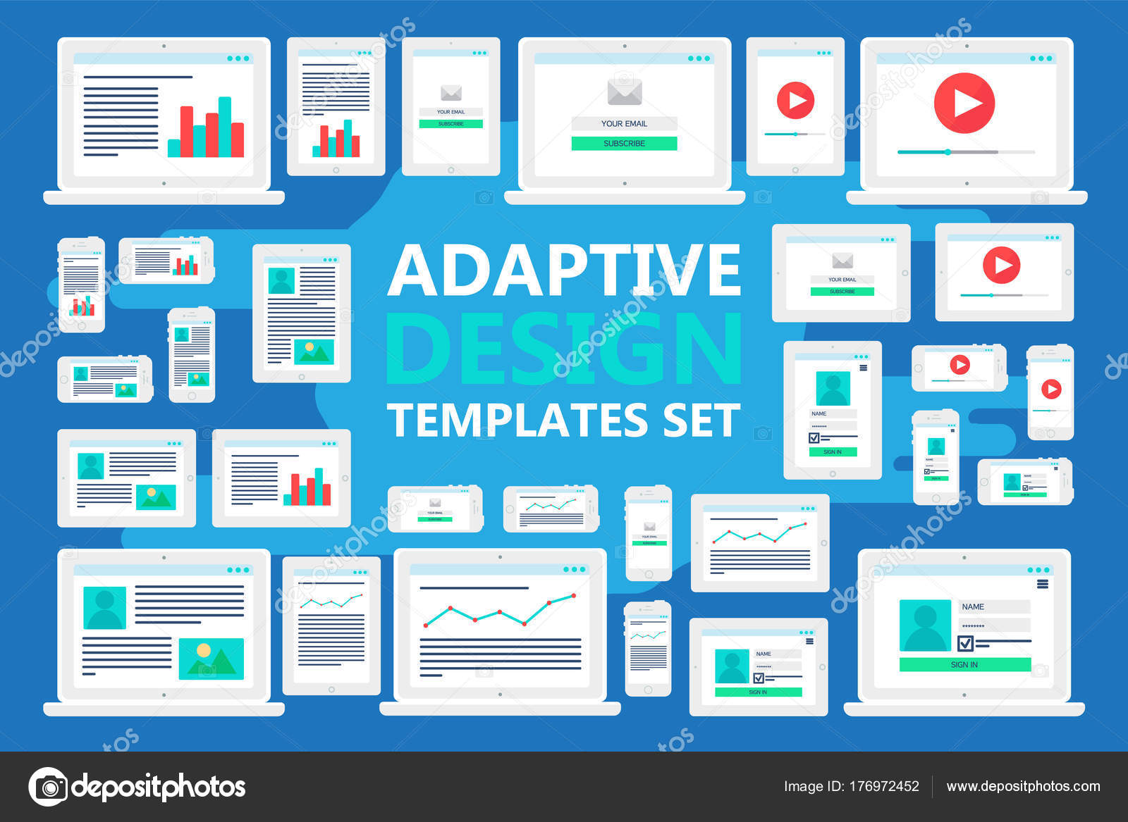 Adaptive Web Templates Stock Vector by ©barsrsind 176972452