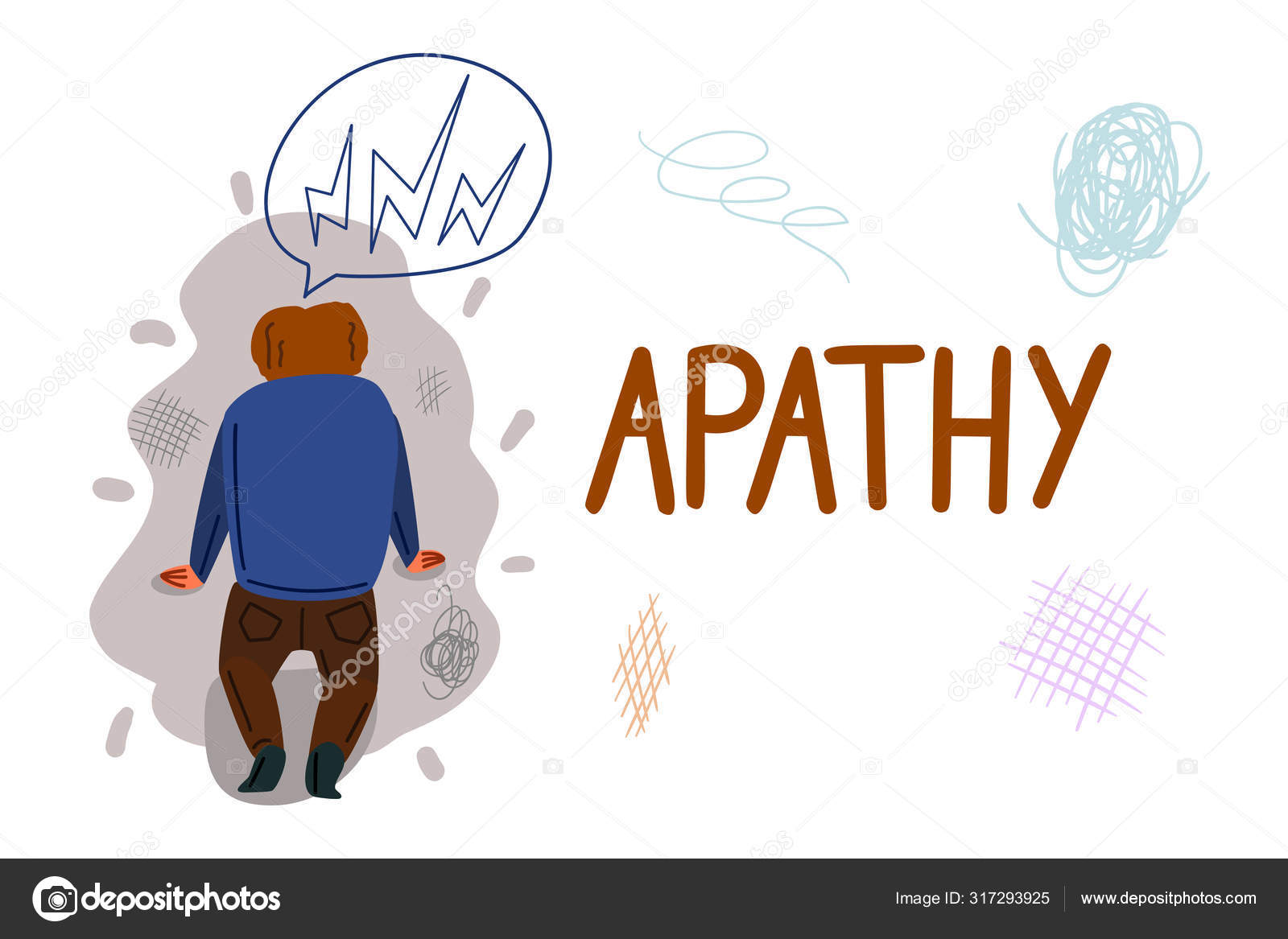 Apathy hand drawn banner vector template Stock Vector Image by ...