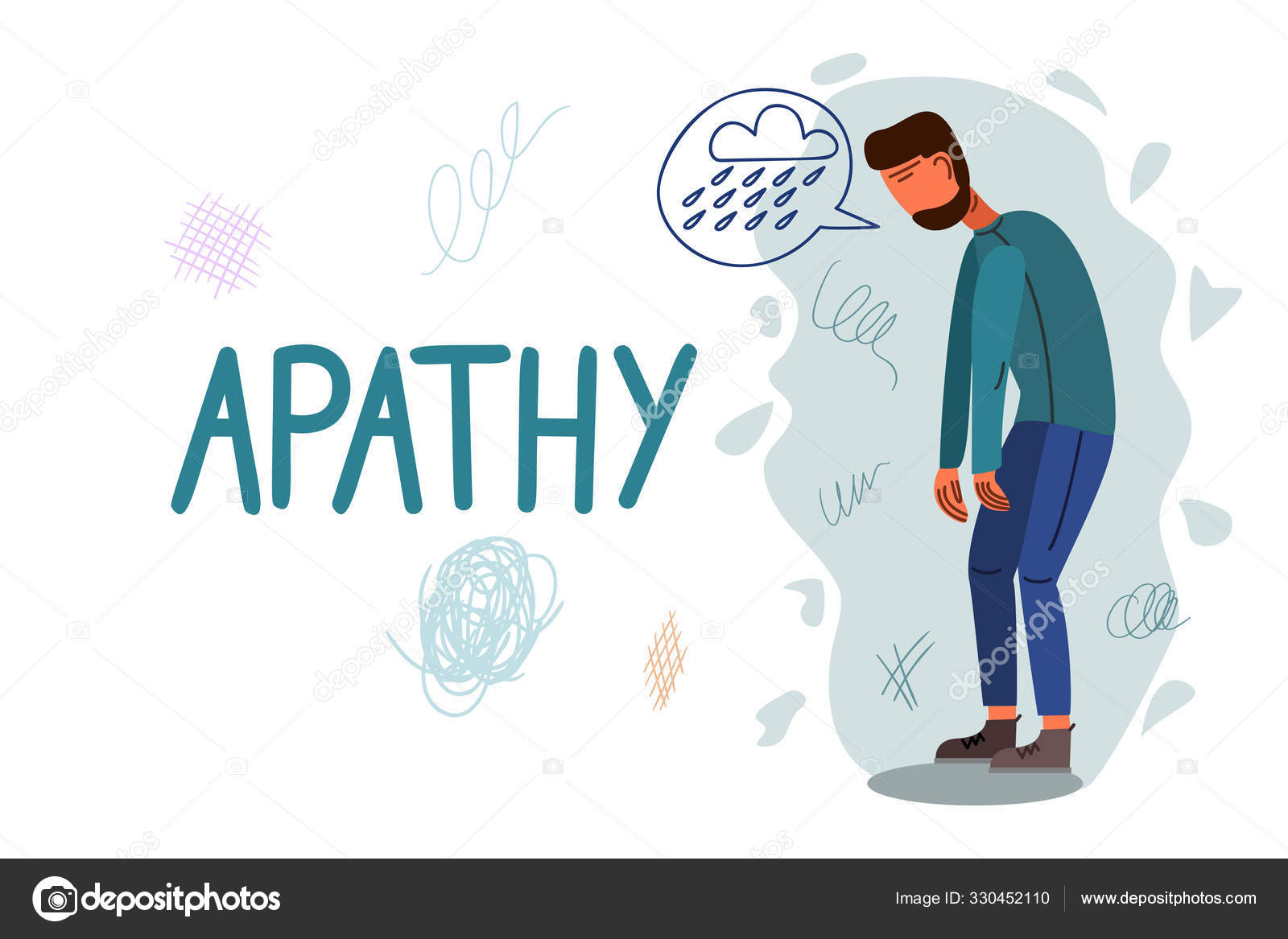 Apathy hand drawn banner vector template Stock Vector Image by ...