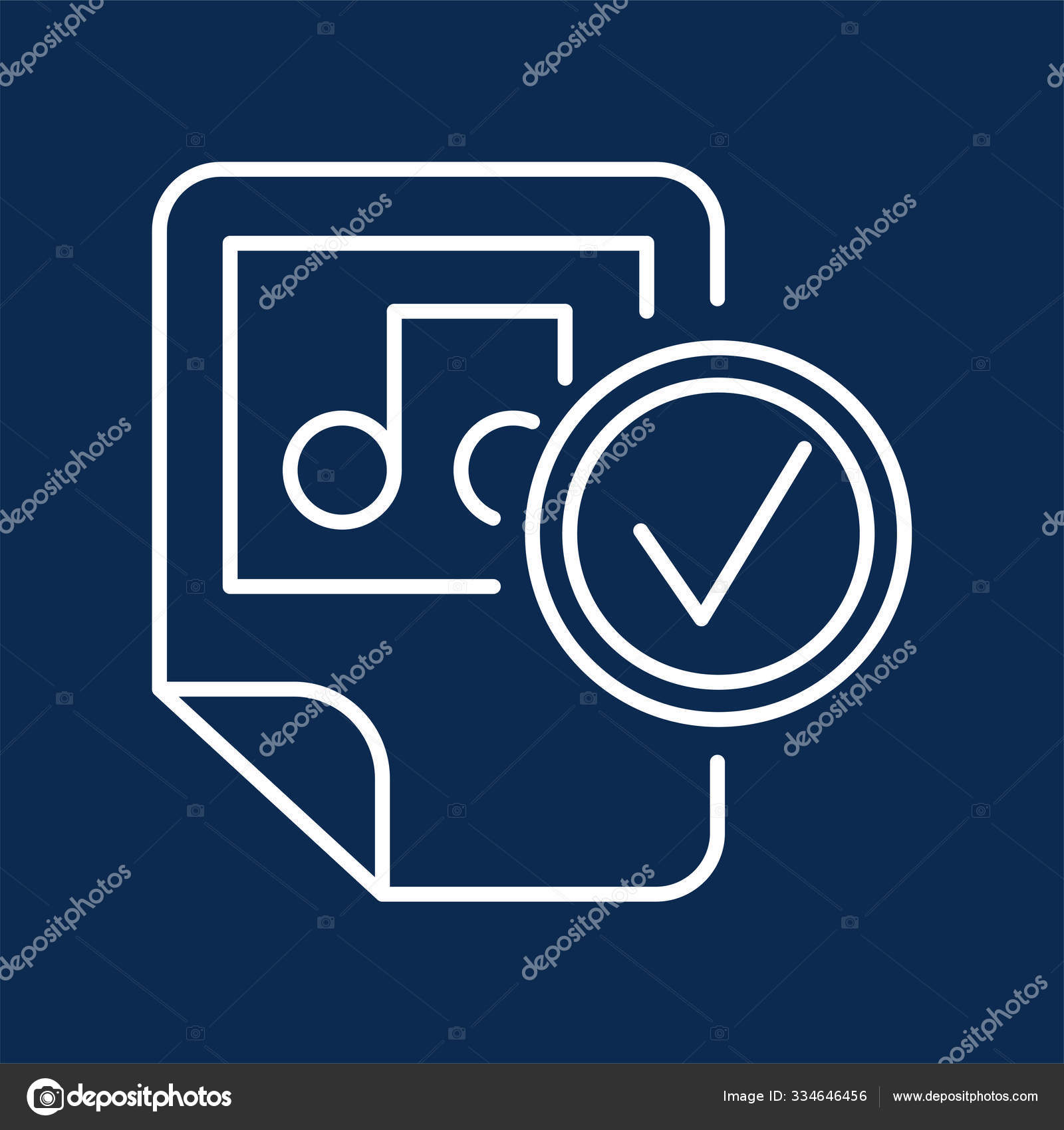 Music file blue monochrome linear icon Stock Vector by ©barsrsind 334646456