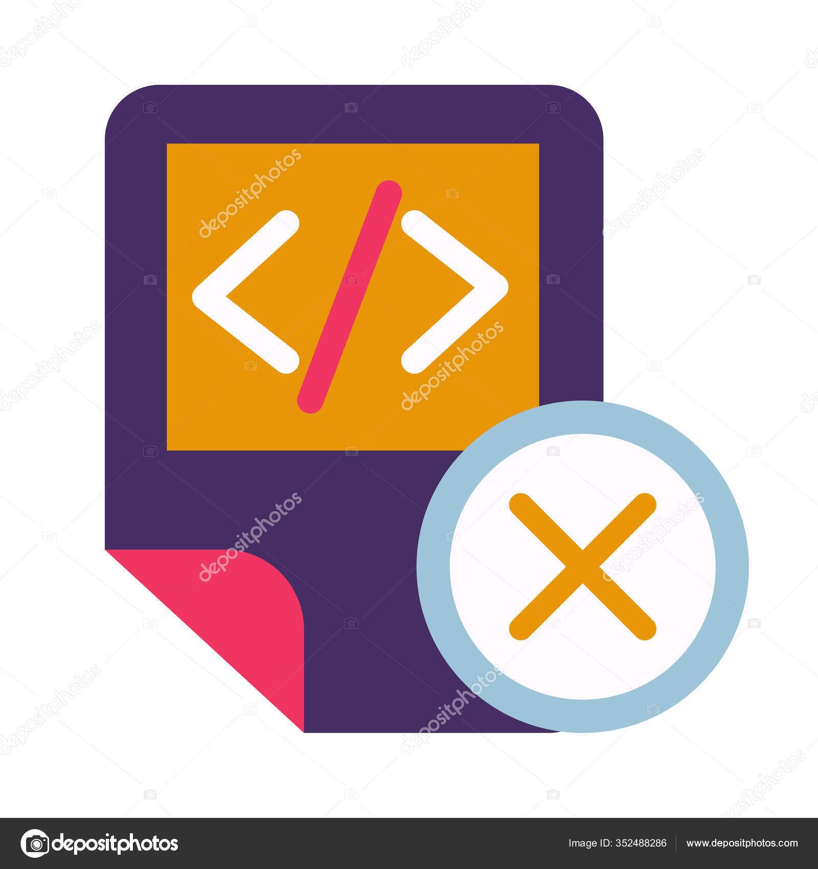Coding Script File Delete Symbol Glyph Vector Icon Html Tag Stock ... Coding Script File Delete Symbol Glyph Vector Icon Html Tag Stock ...