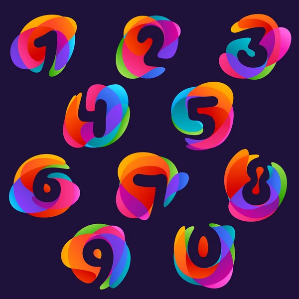 Circle background with colorful numbers Stock Vector Image by ...