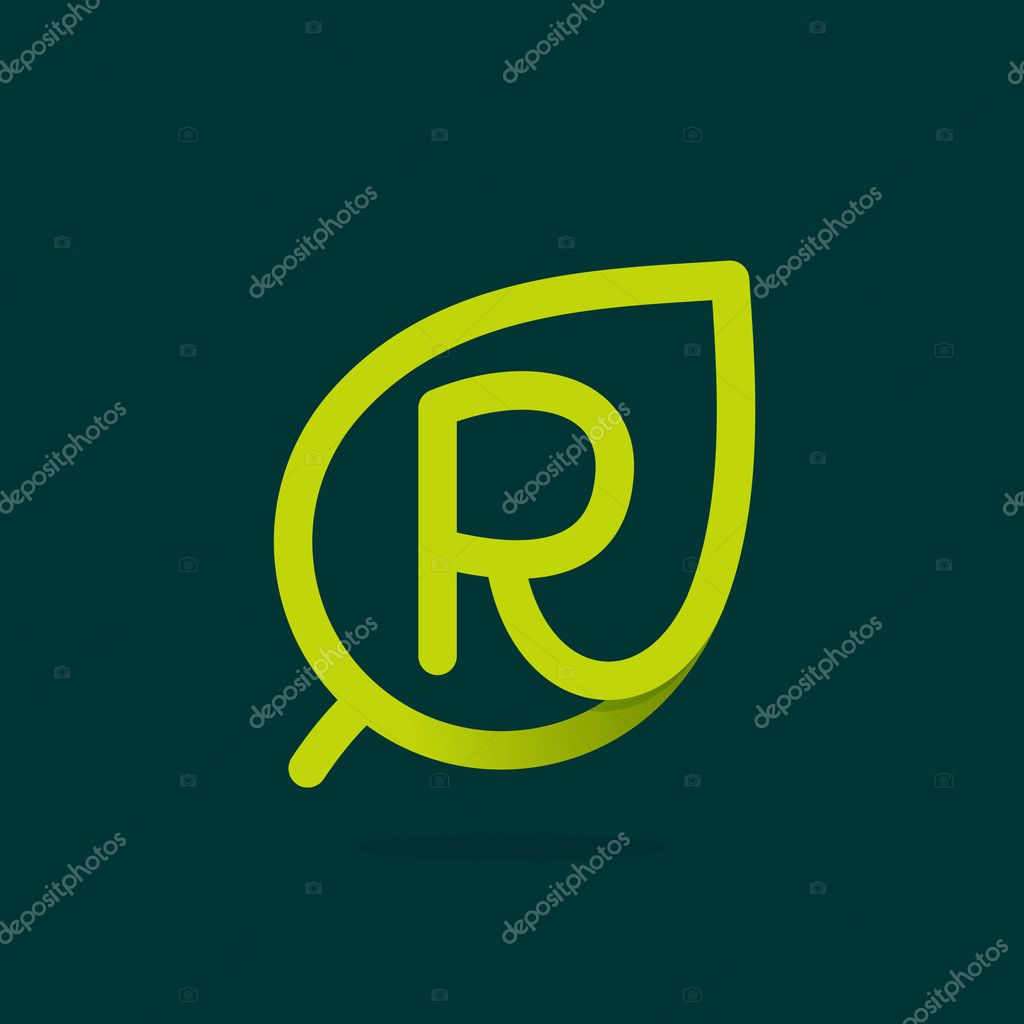 Logotipo de letra R en hoja verde . Vector de stock por ©kaer_dstock ...