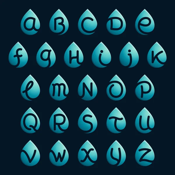 Abecedario en agua Imágenes Vectoriales, Gráfico Vectorial de ...