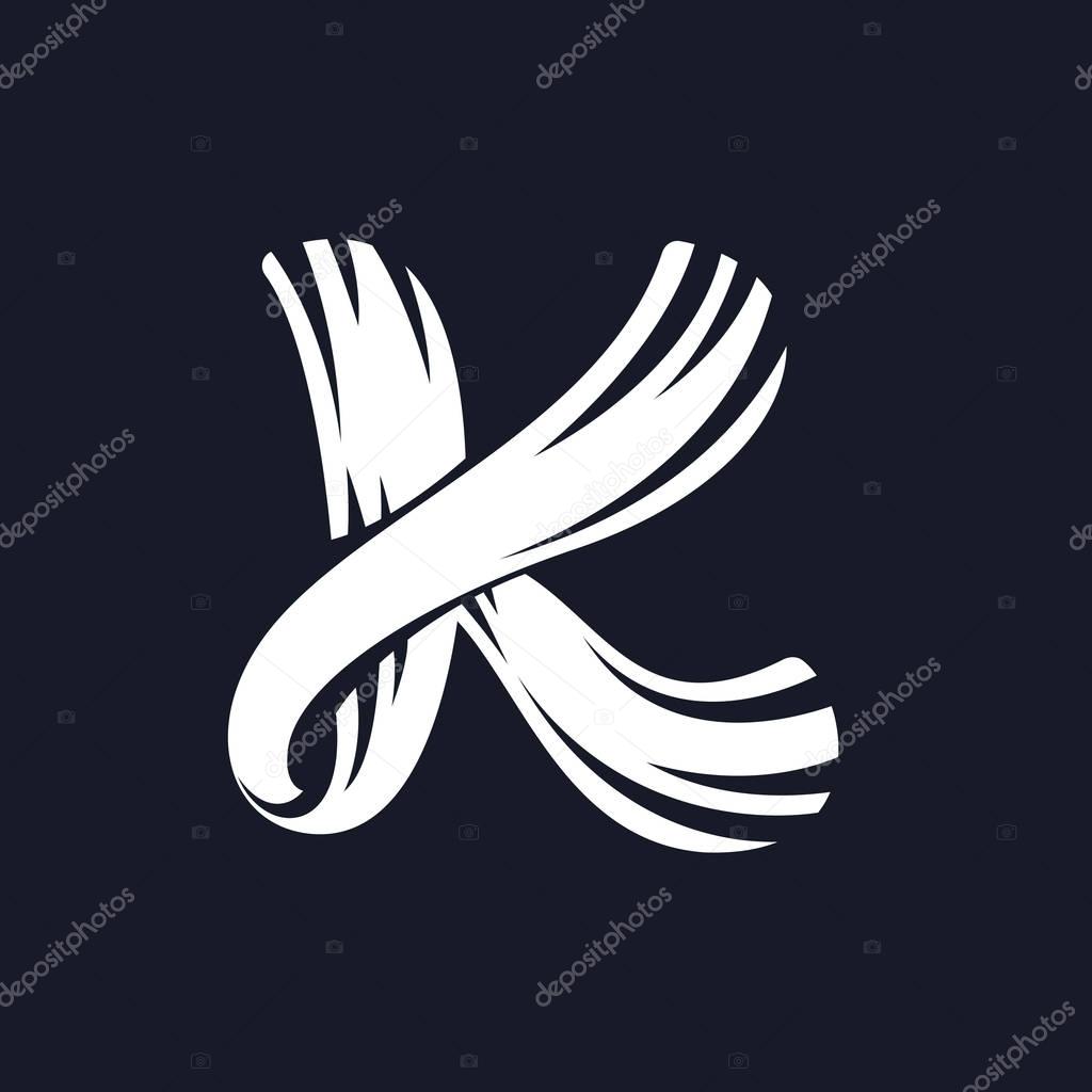 K letter logo script typeface. — Stock Vector © kaer_dstock #129064284