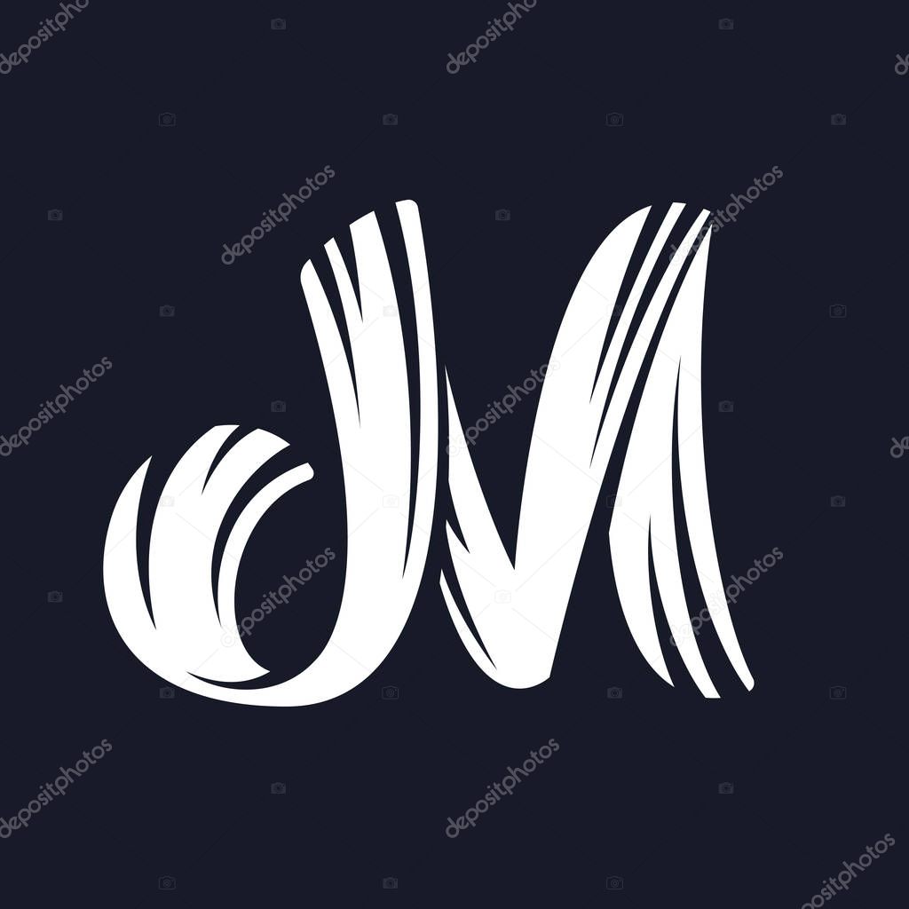 M letter logo script typeface. ⬇ Vector Image by © kaer_dstock | Vector ...