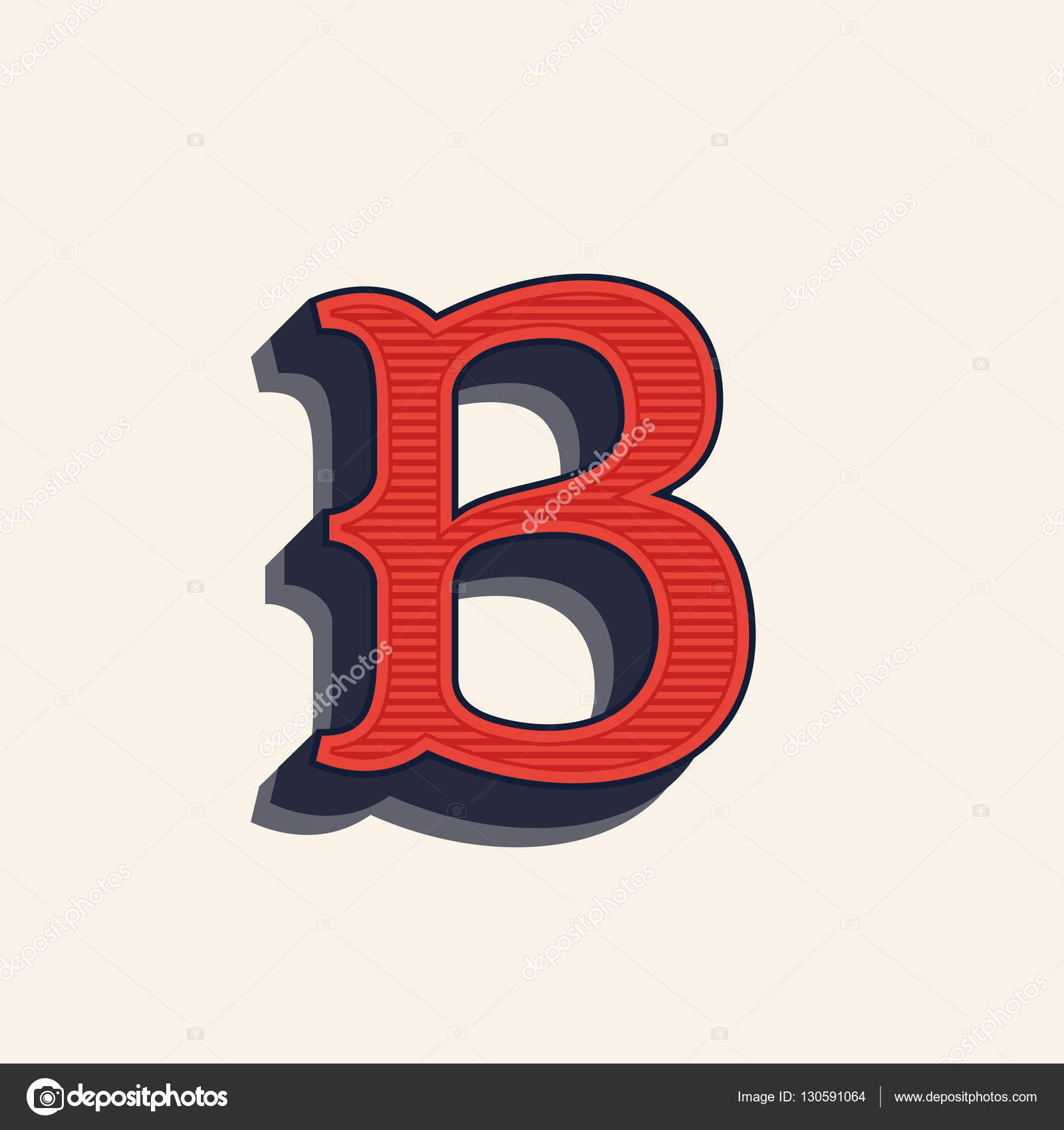 B-Letter-Logo im Vintage-Western-Stil.-Stockillustration von ©kaer ...