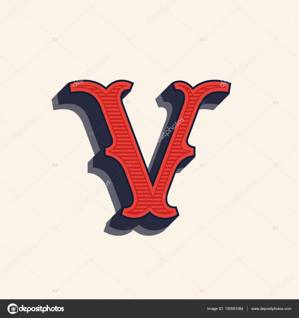V letter logo in vintage western style. Stock Vector Image by ©kaer ...