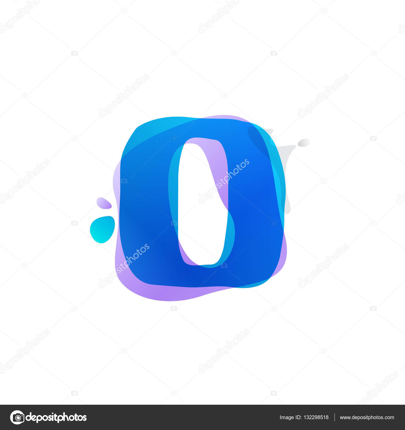 Number zero logo with watercolor splashes. Stock Vector Image by ©kaer ...