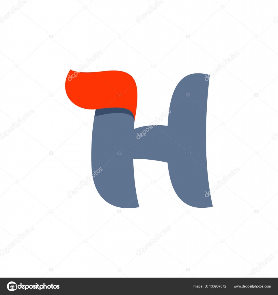 H letter logo with fast speed red flag line. — Stock Vector © kaer ...