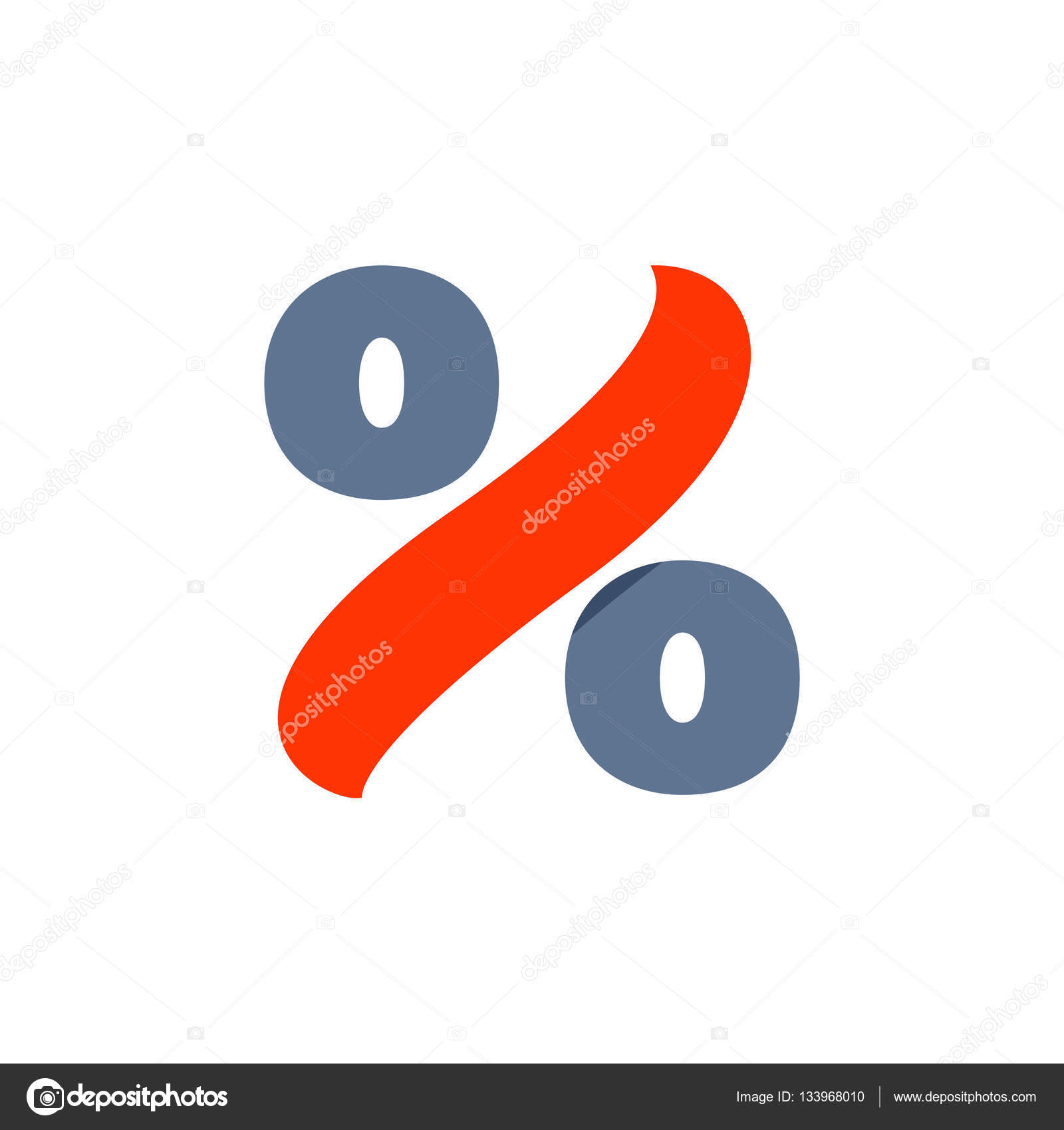 Percent mark logo with fast speed red flag line. Stock Vector Image by ...