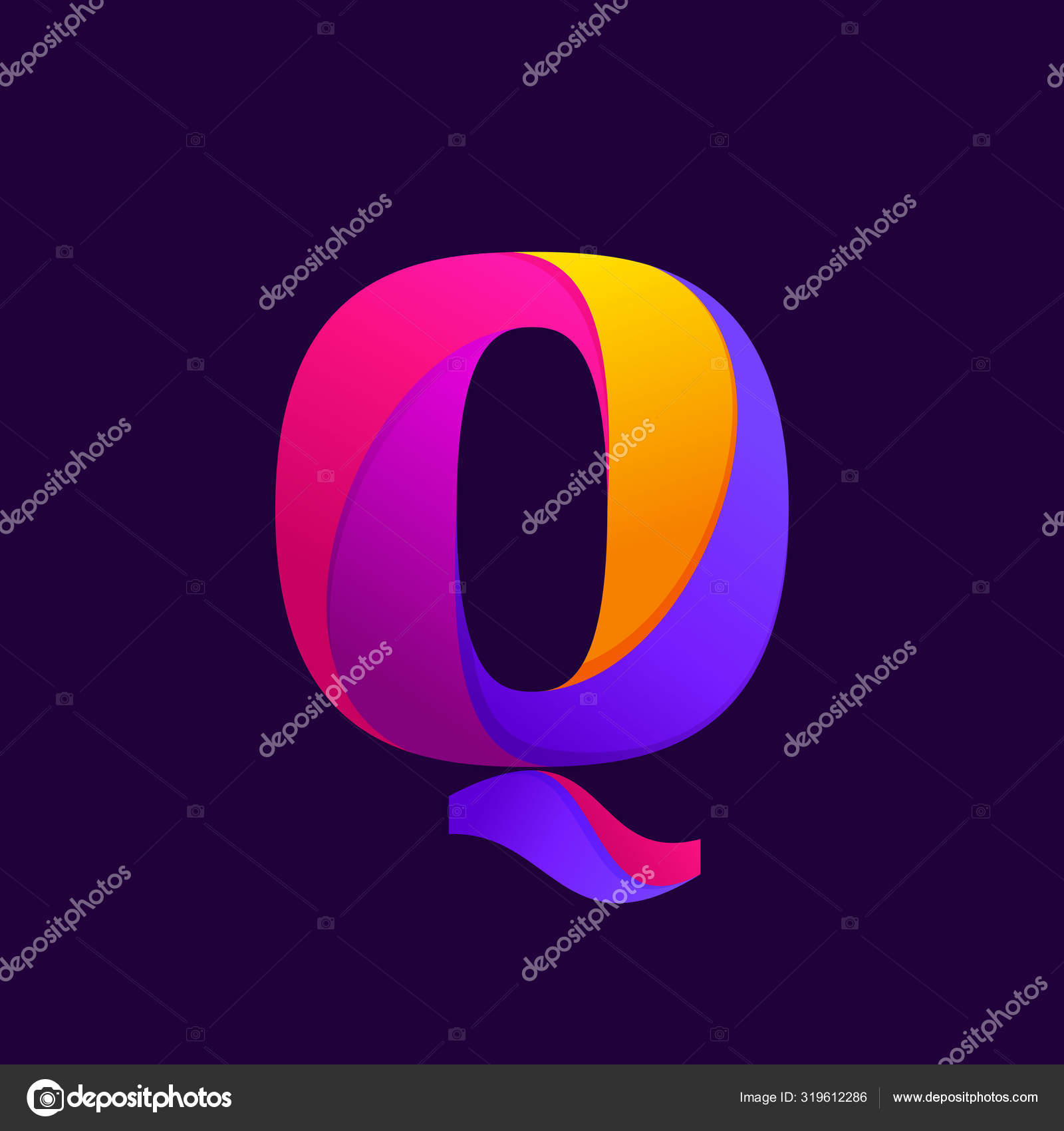 Overlapping gradients letter Q logo design idea. — Stock Vector © kaer ...